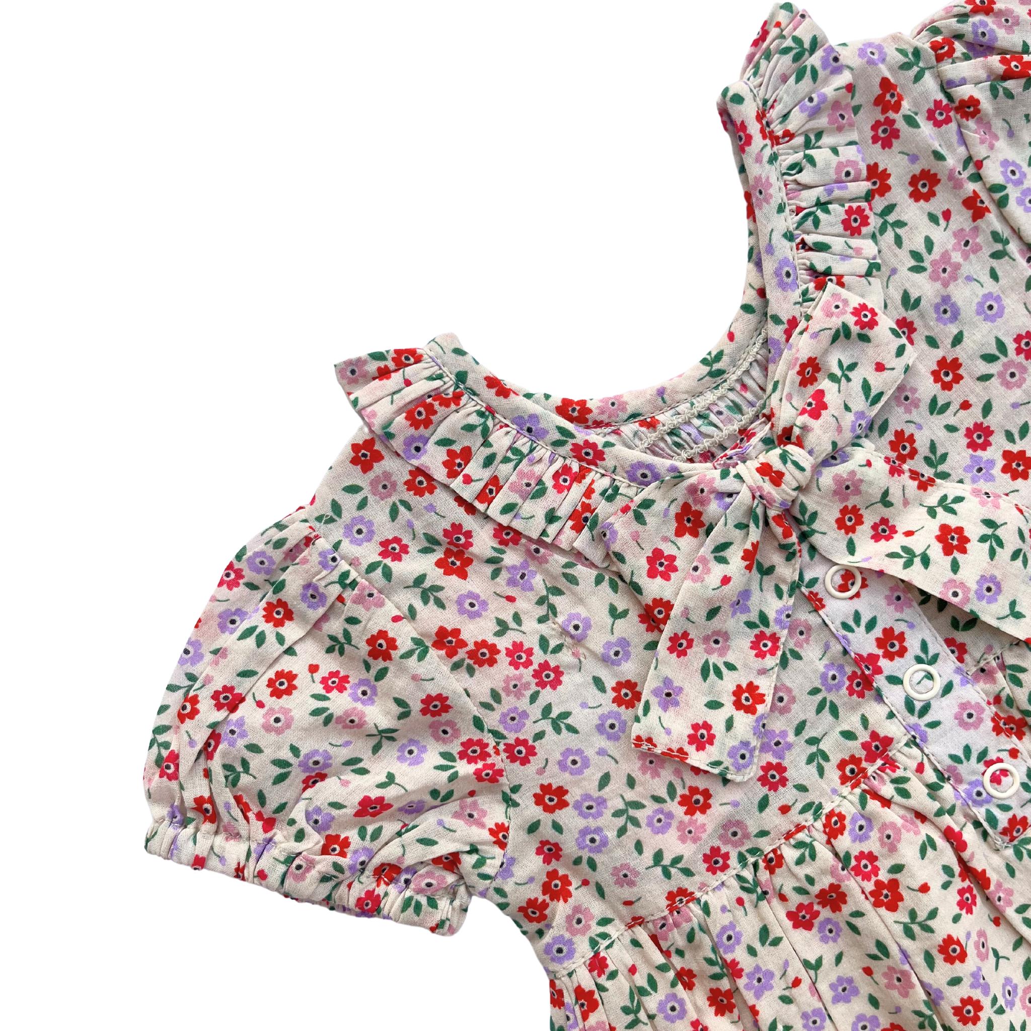 Lilah Baby Girl Embroidered Floral New Born to Toddler Shirred Dress ...